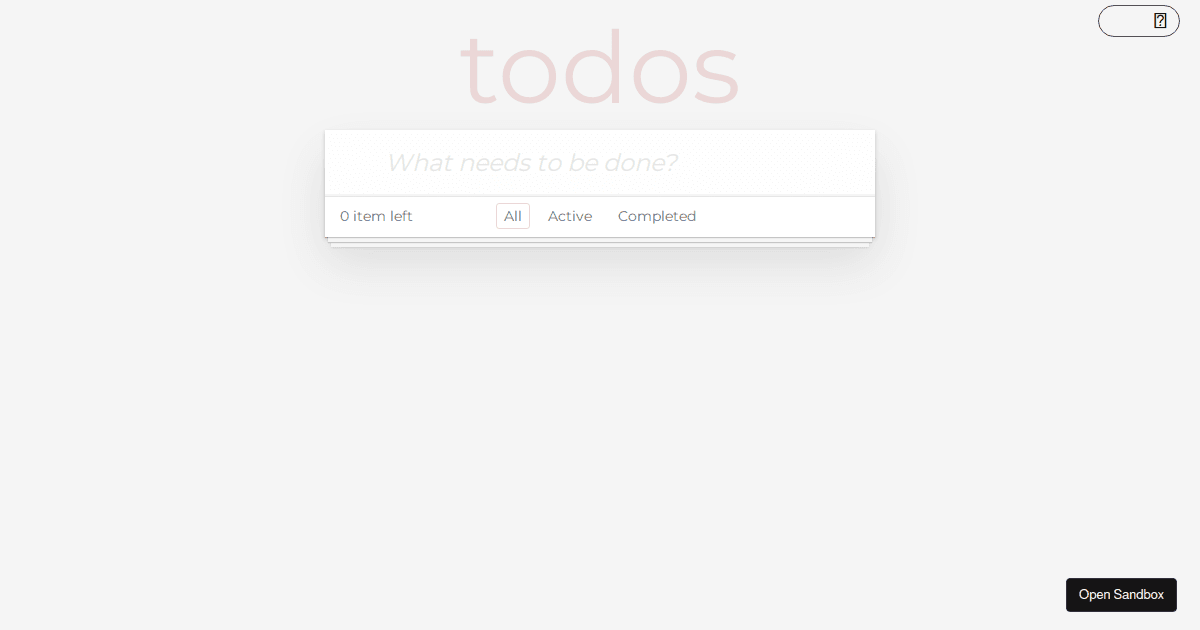 TodoMVC React - Codesandbox TodoMVC React - Codesandbox