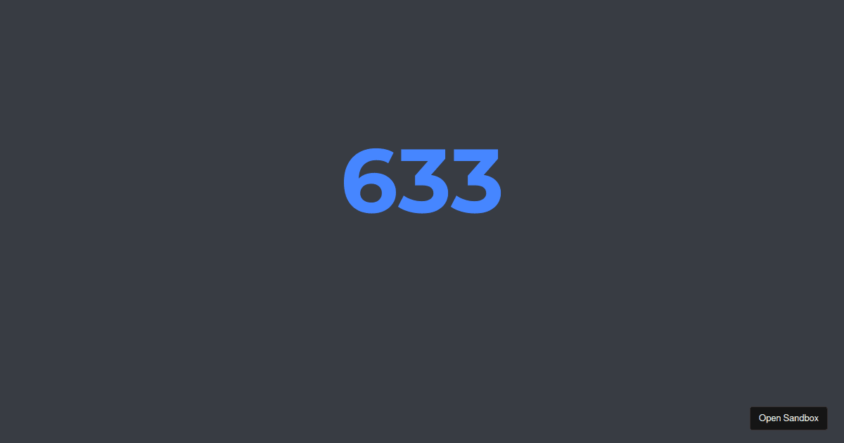 Vanilla JS count up numbers (forked) - Codesandbox