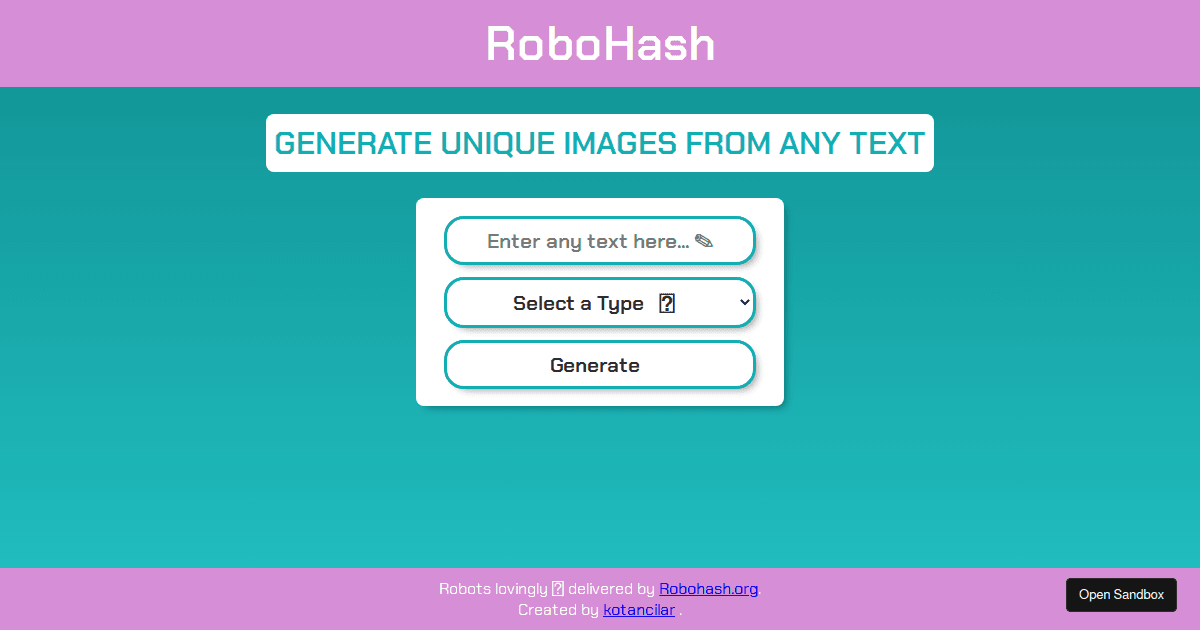 robohash - Codesandbox