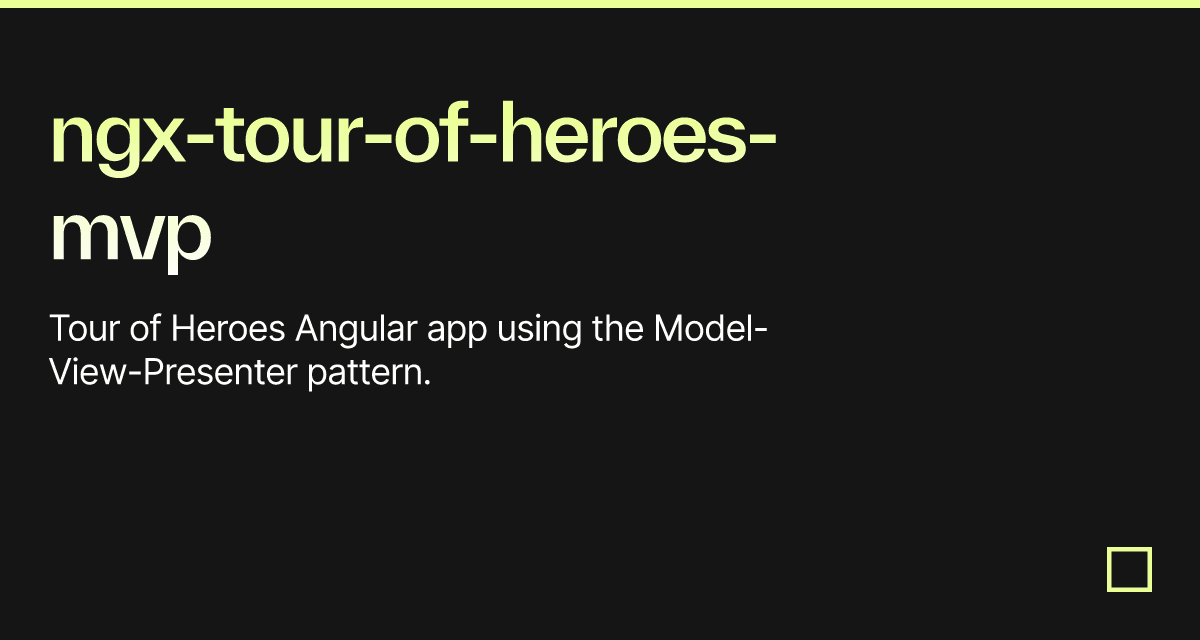 ngx-tour-of-heroes-mvp - Codesandbox