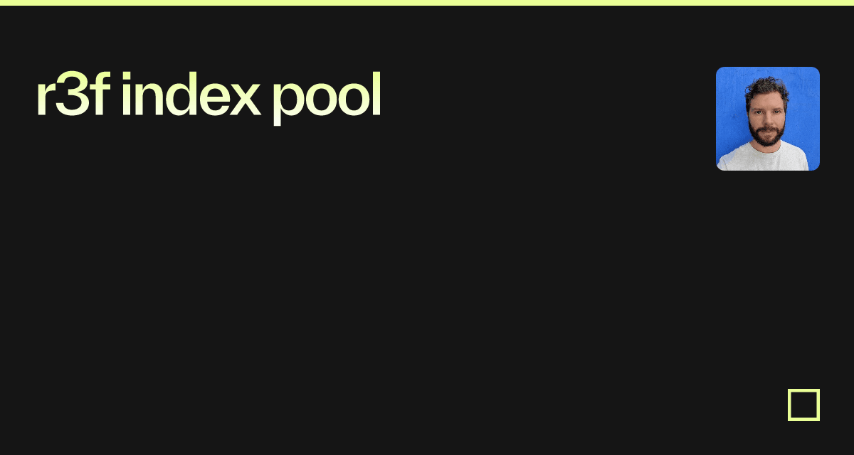 r3f index pool - Codesandbox