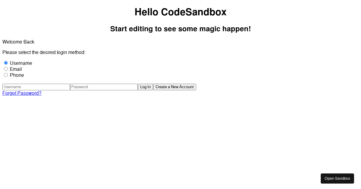 choose-login-method-example - Codesandbox