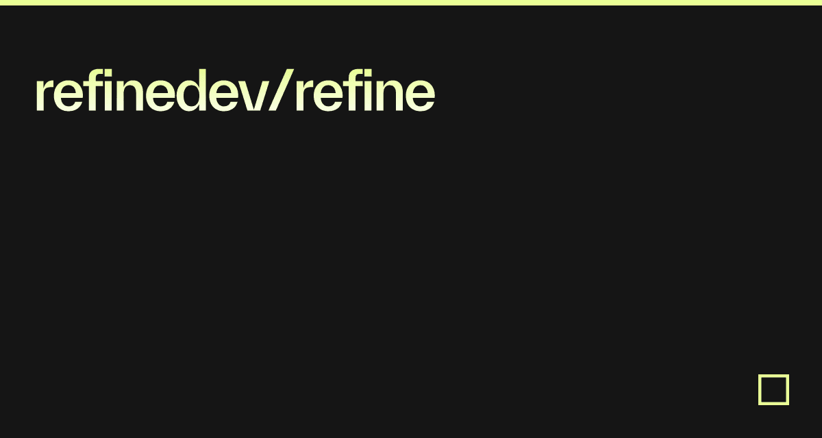 refinedev/refine - Codesandbox