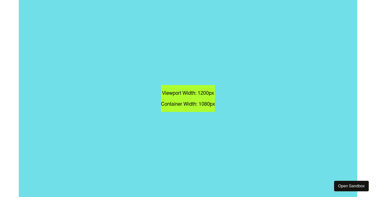 Viewport Codesandbox Viewport Codesandbox