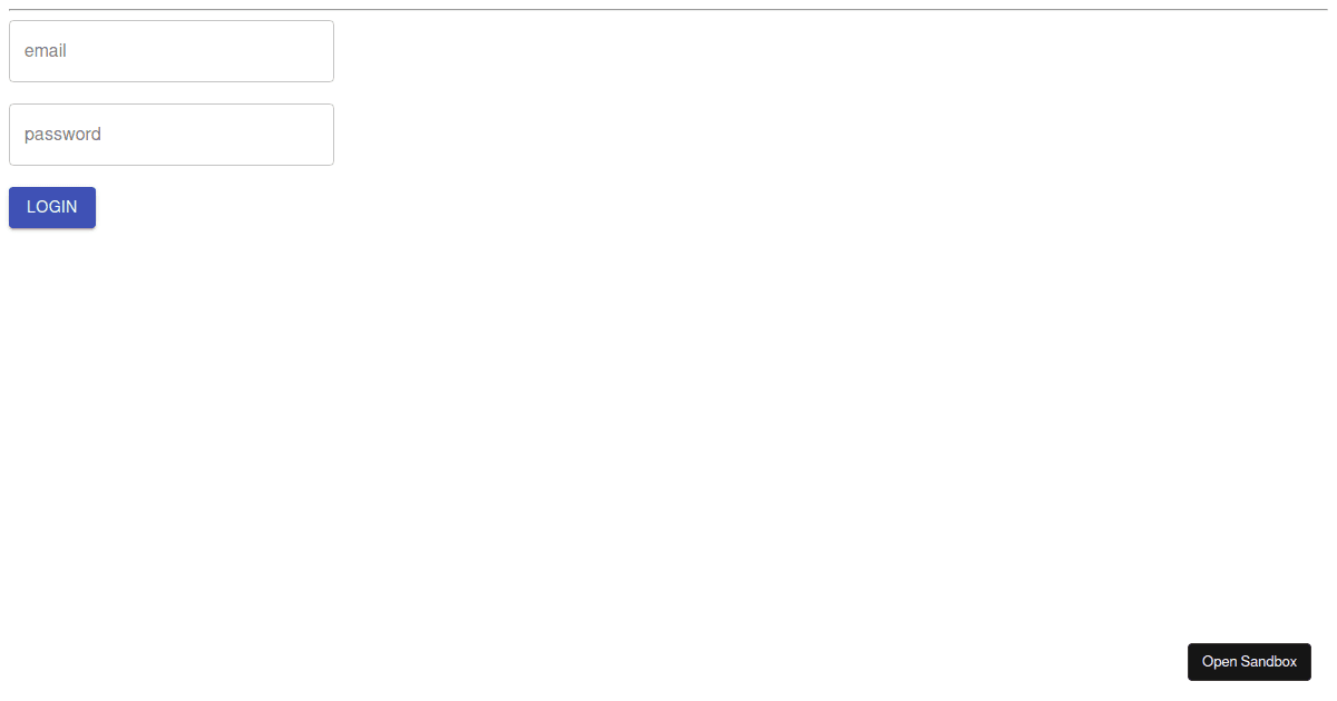 login form in react - Codesandbox