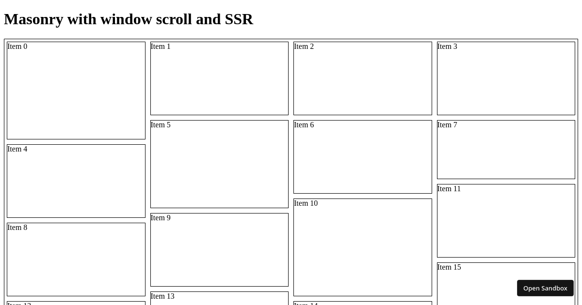 masonry - Codesandbox