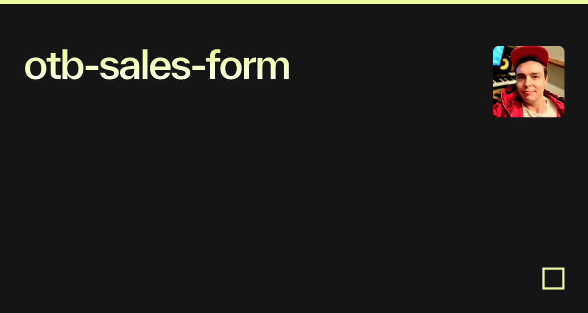 otb-sales-form - Codesandbox