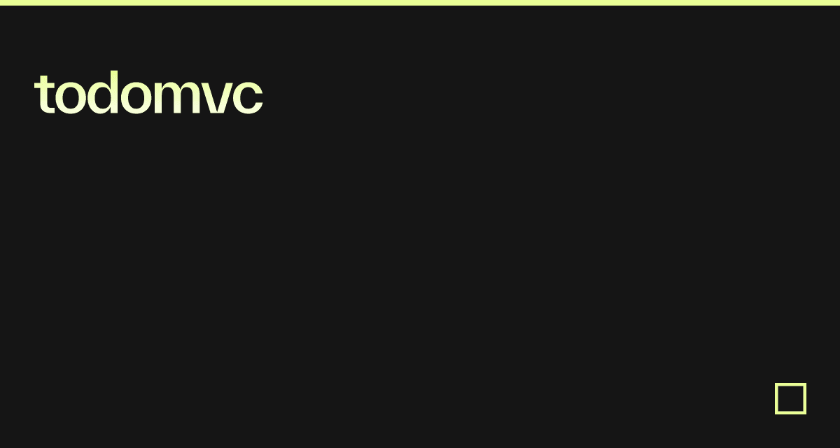 todomvc - Codesandbox