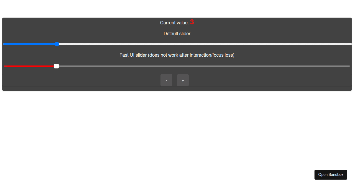 Fast-UI + Vue.js ver. 2.6.11 binding issue (forked) - Codesandbox