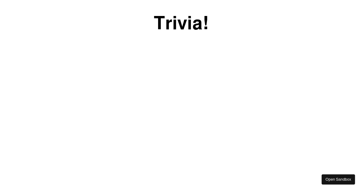 trivia-project-starter-code - Codesandbox