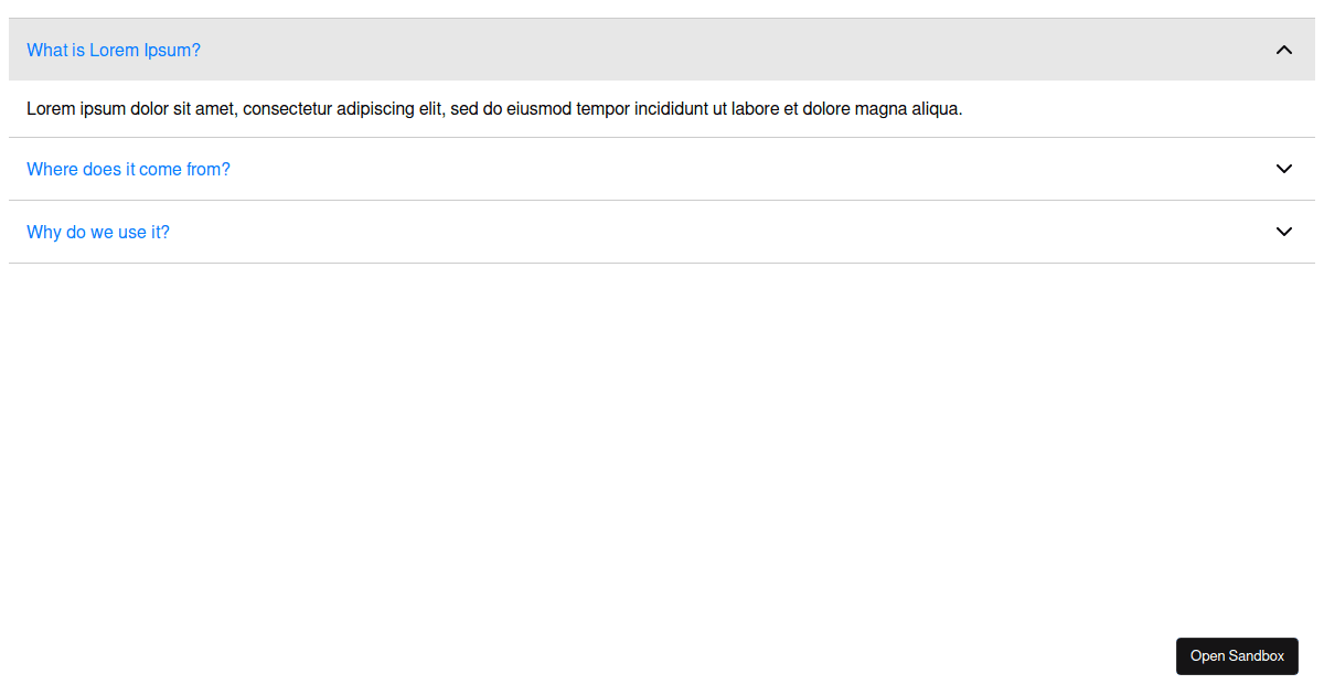 React Accordion Css Module Forked Codesandbox