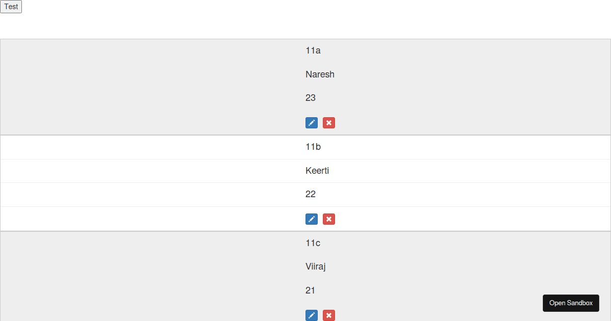 CRUD React Classes - Codesandbox