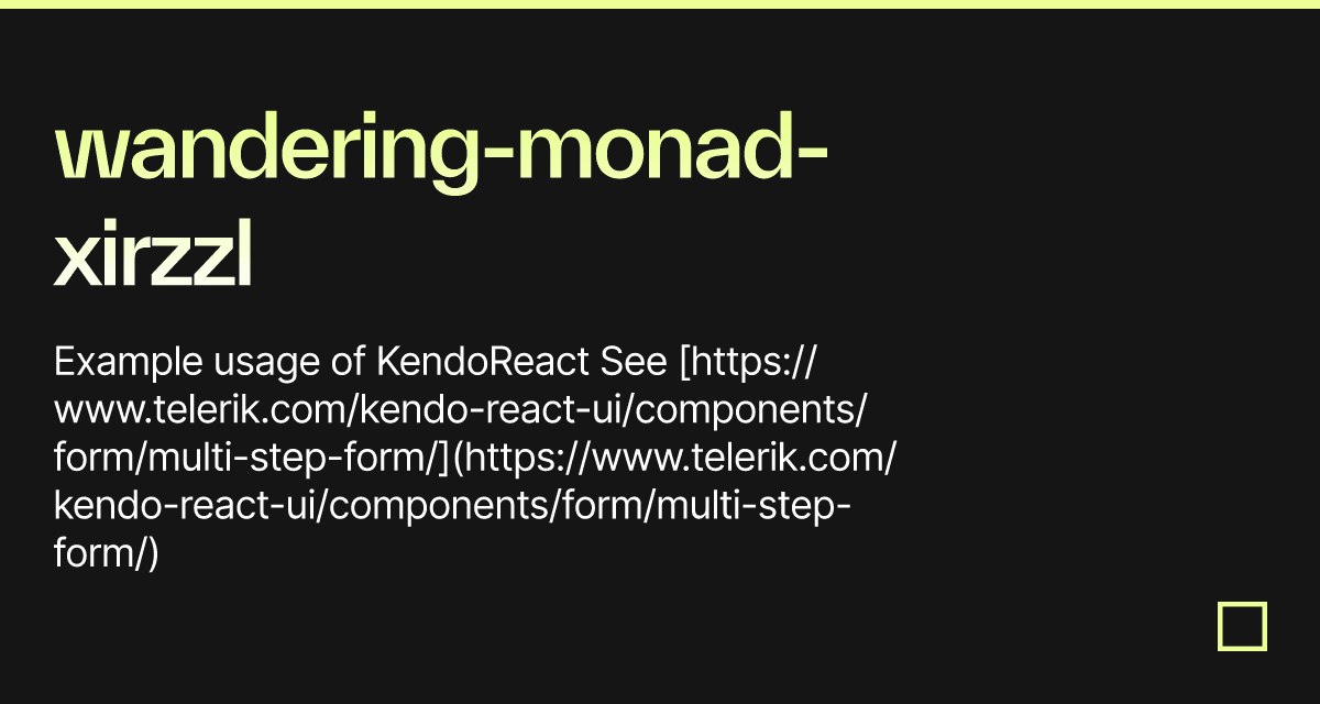 wandering-monad-xirzzl - Codesandbox