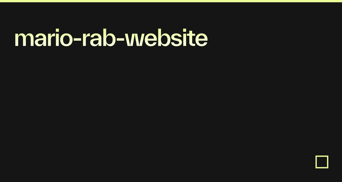 mario-rab-website - Codesandbox