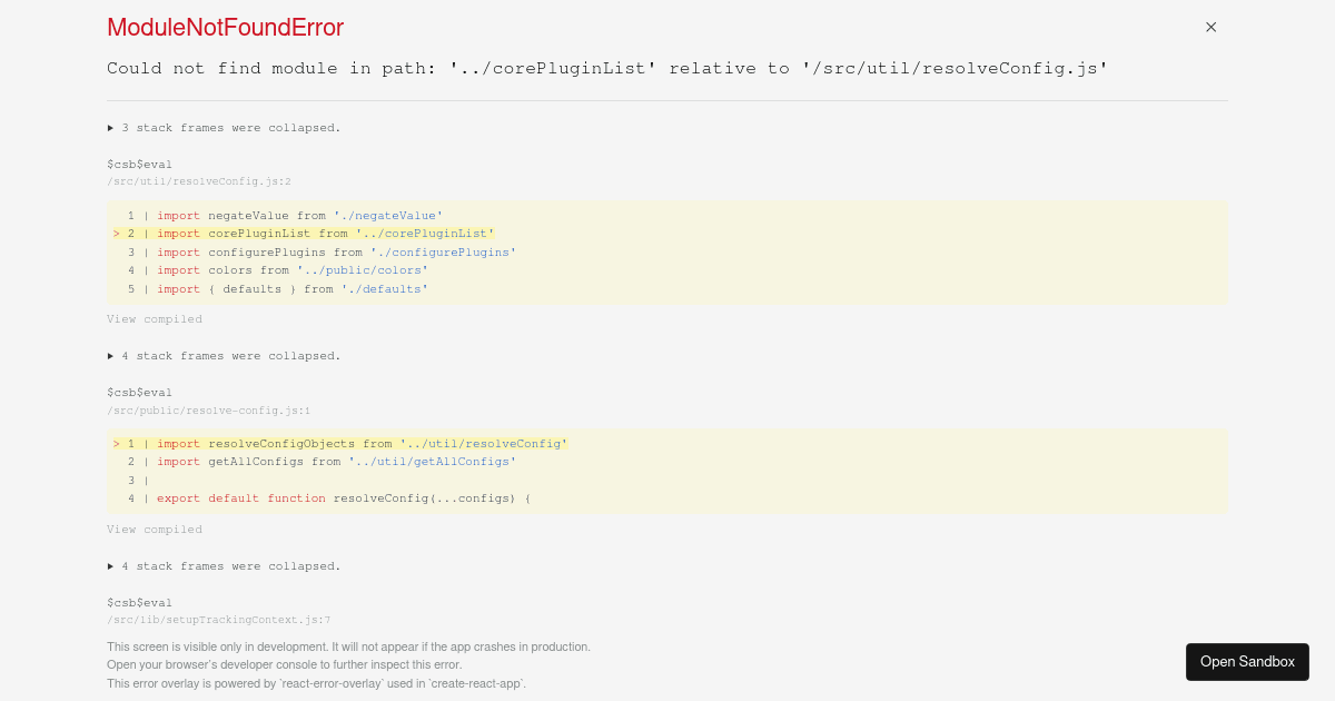 tailwindcss - Codesandbox