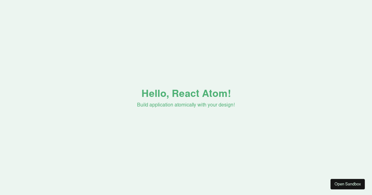 React Atom Demo Codesandbox