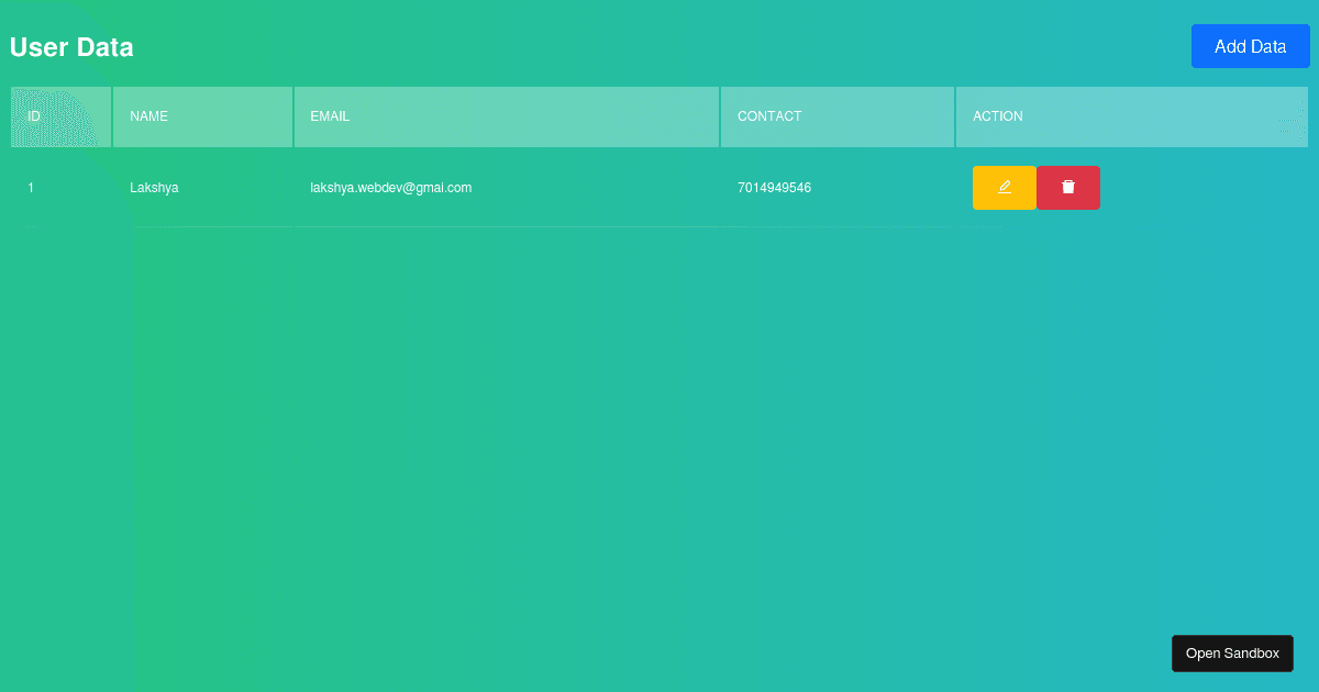 CRUD Redux-Tookit - Codesandbox