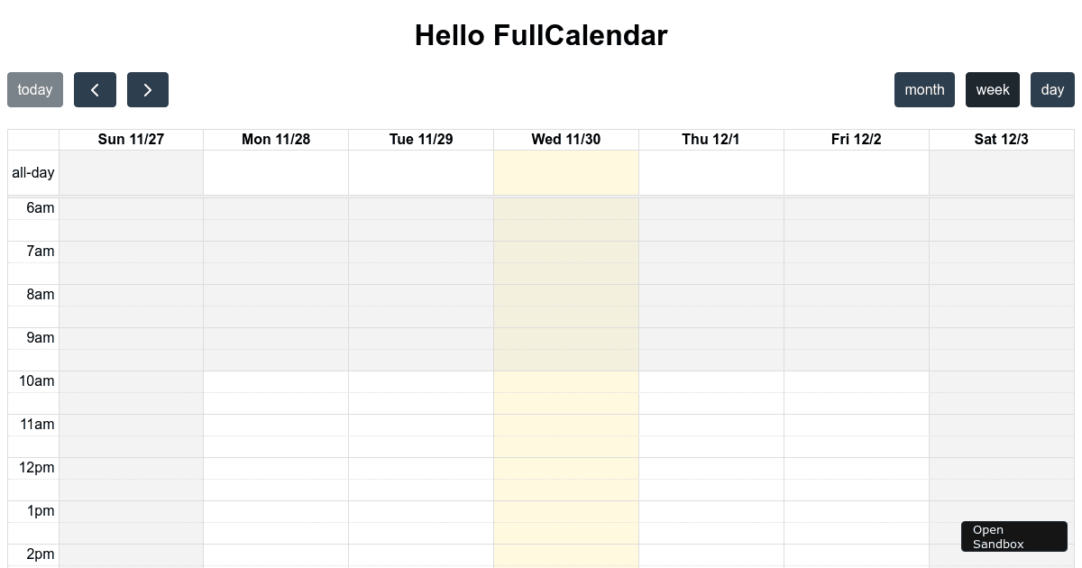react-fullcalendar (forked) - Codesandbox react-fullcalendar (forked) - Codesandbox