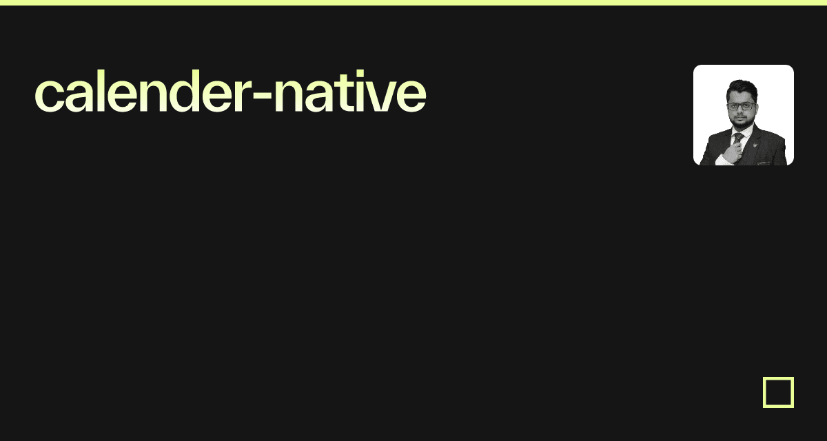 calender-native - Codesandbox
