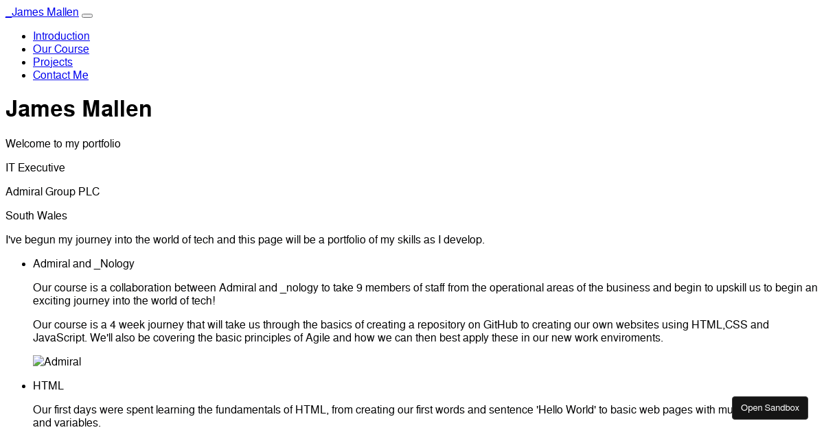 portfolio.io - Codesandbox