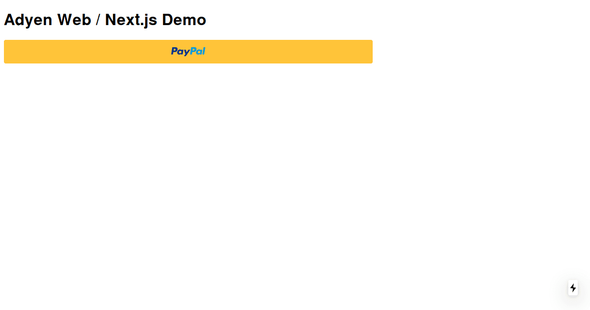 Adyen Web / Next.js - Codesandbox