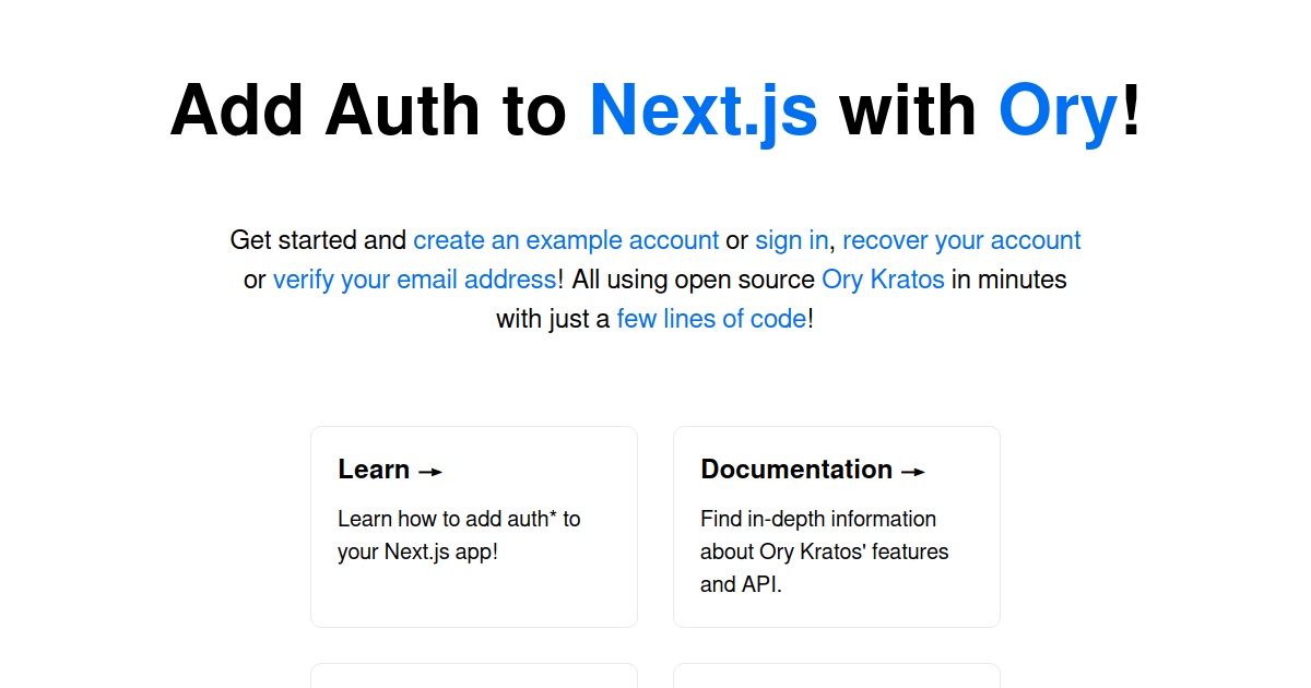 Kratos Nextjs React Example Codesandbox