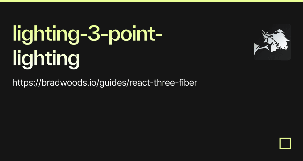 lighting-3-point-lighting - Codesandbox