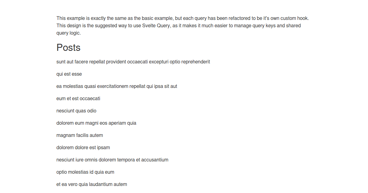 SvelteStack/svelte-query: custom-hooks - Codesandbox SvelteStack/svelte-query: custom-hooks - Codesandbox