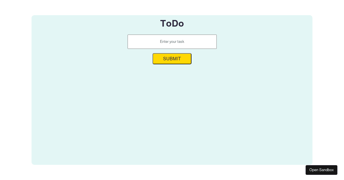 ToDo - Codesandbox