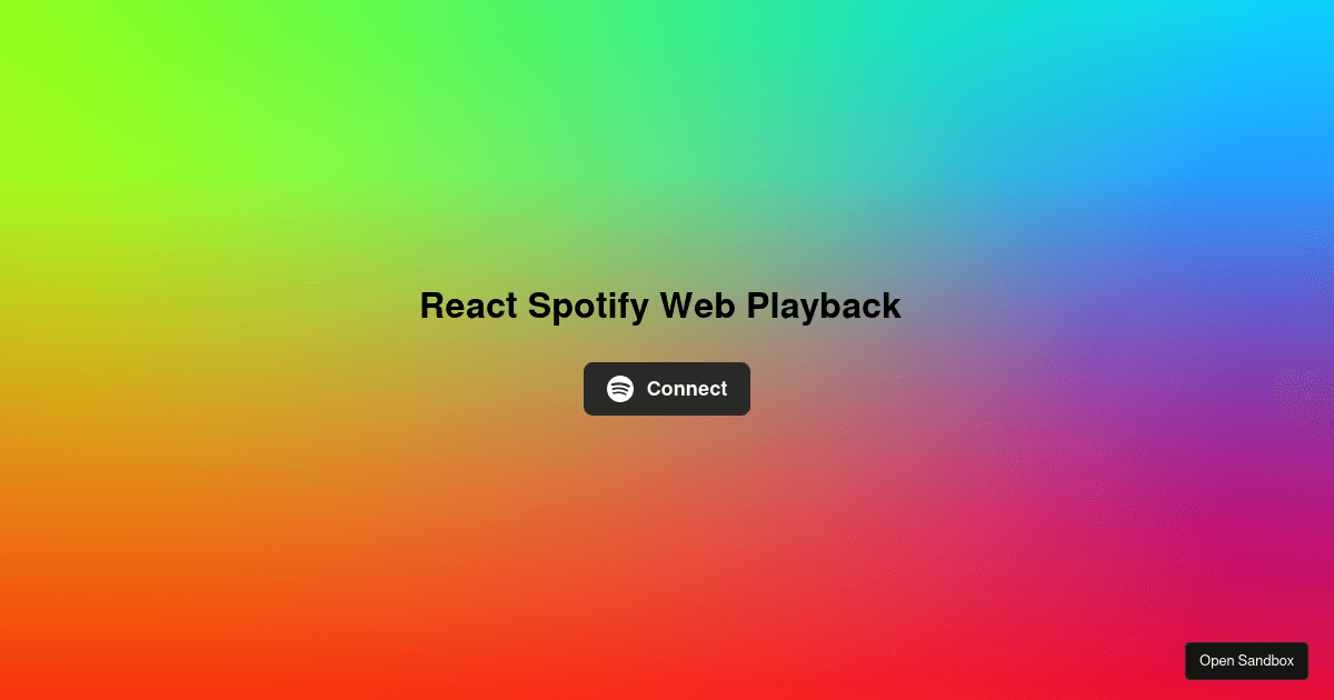 react-spotify-web-playback-demo - Codesandbox