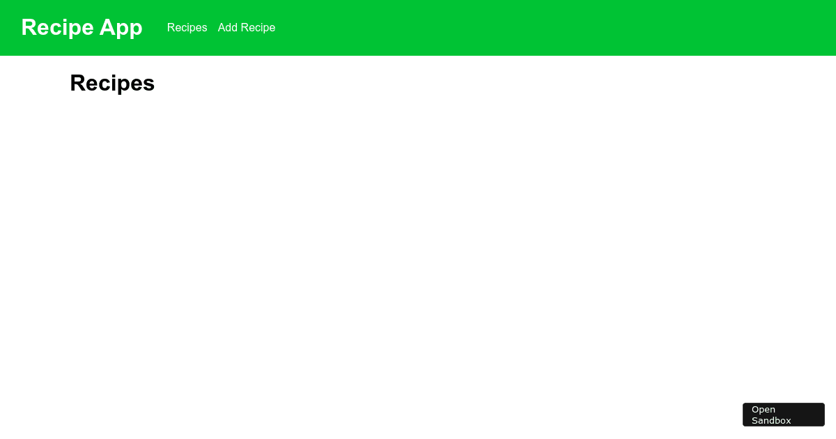 recipes - Codesandbox