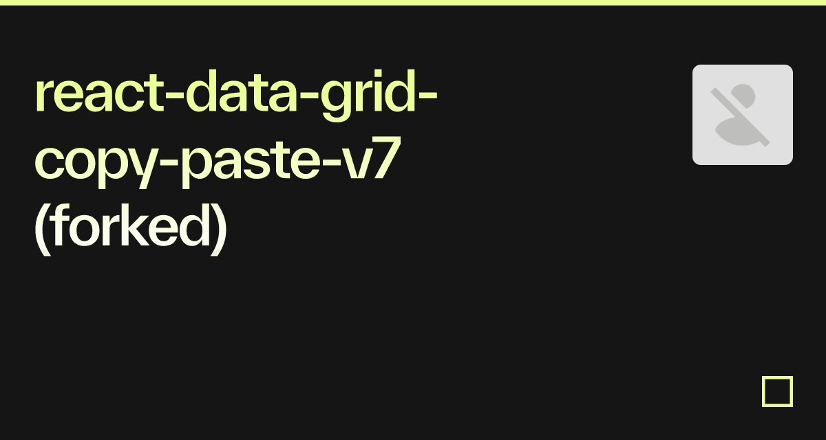 React Data Grid Copy Paste V7 Forked Codesandbox