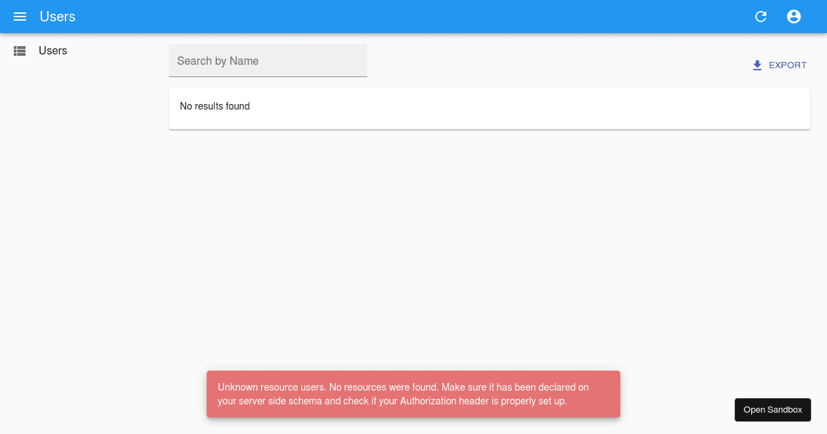 React Admin Hasura Forked Codesandbox 7625
