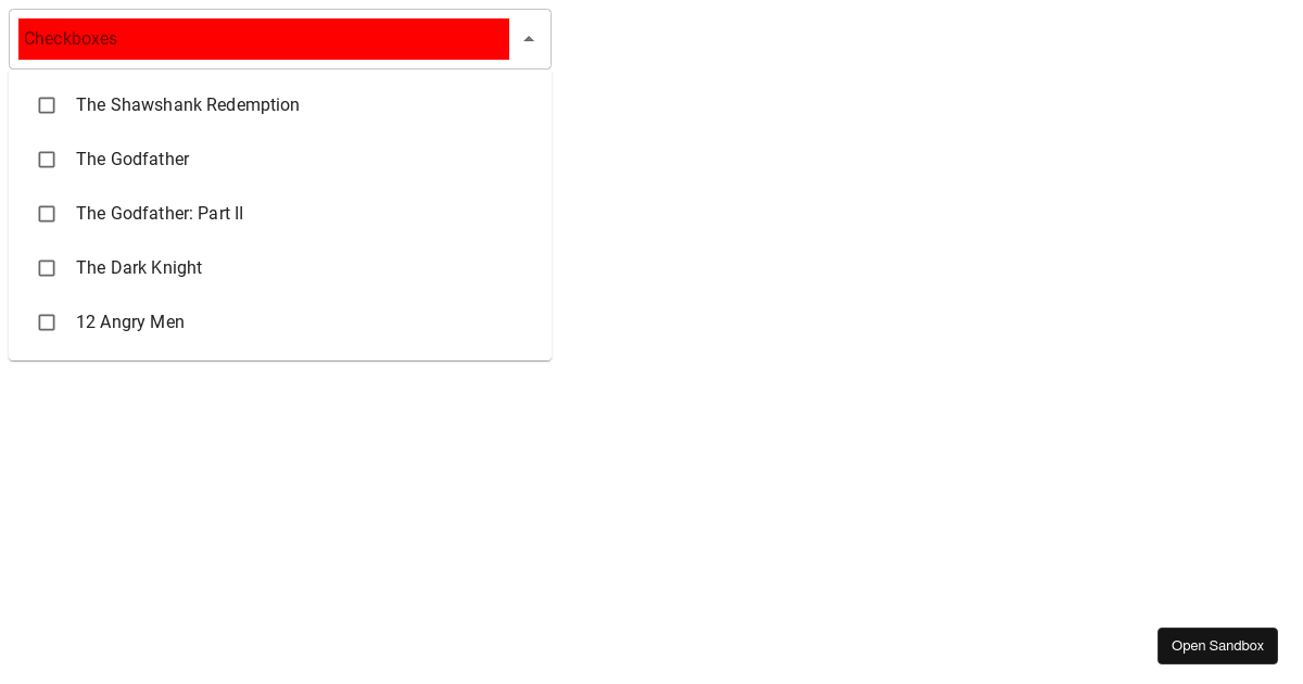 Checkboxestags Material Demo Forked Codesandbox