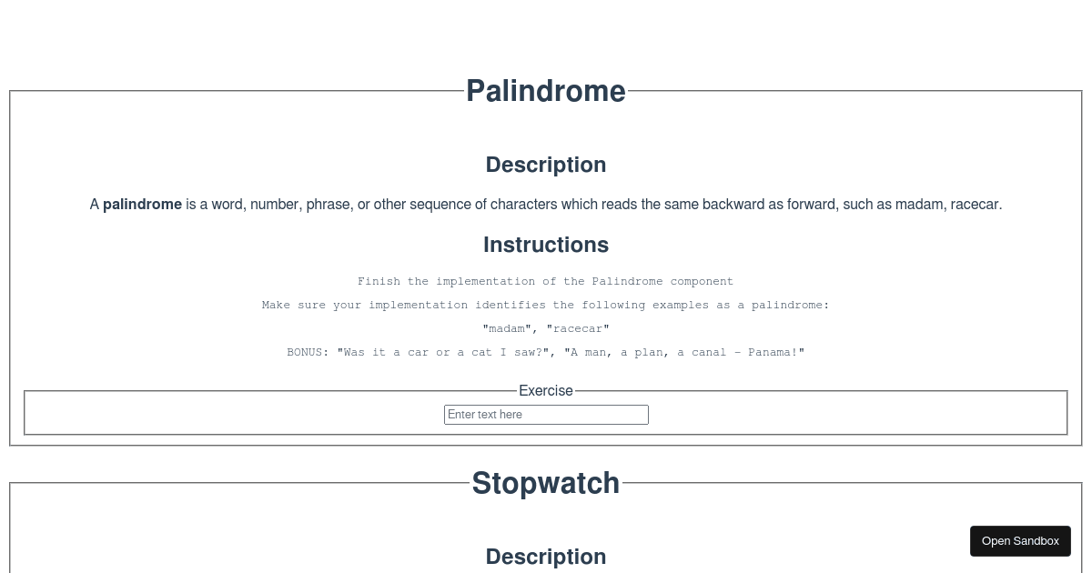 Vuejs Exercises Codesandbox