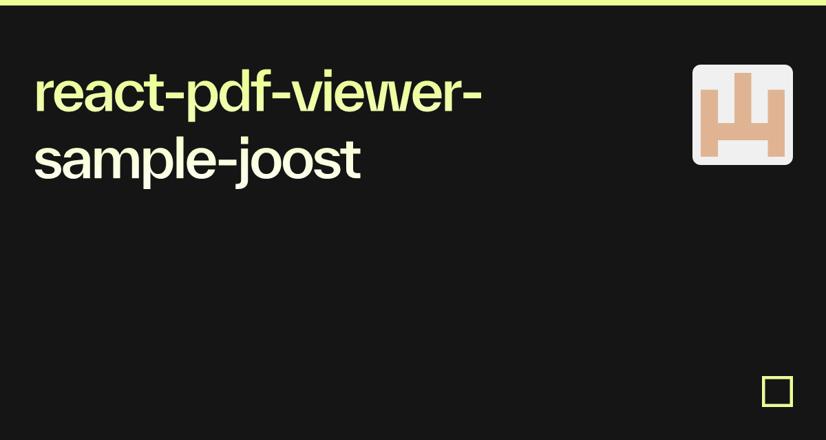 react-pdf-viewer-sample-joost - Codesandbox