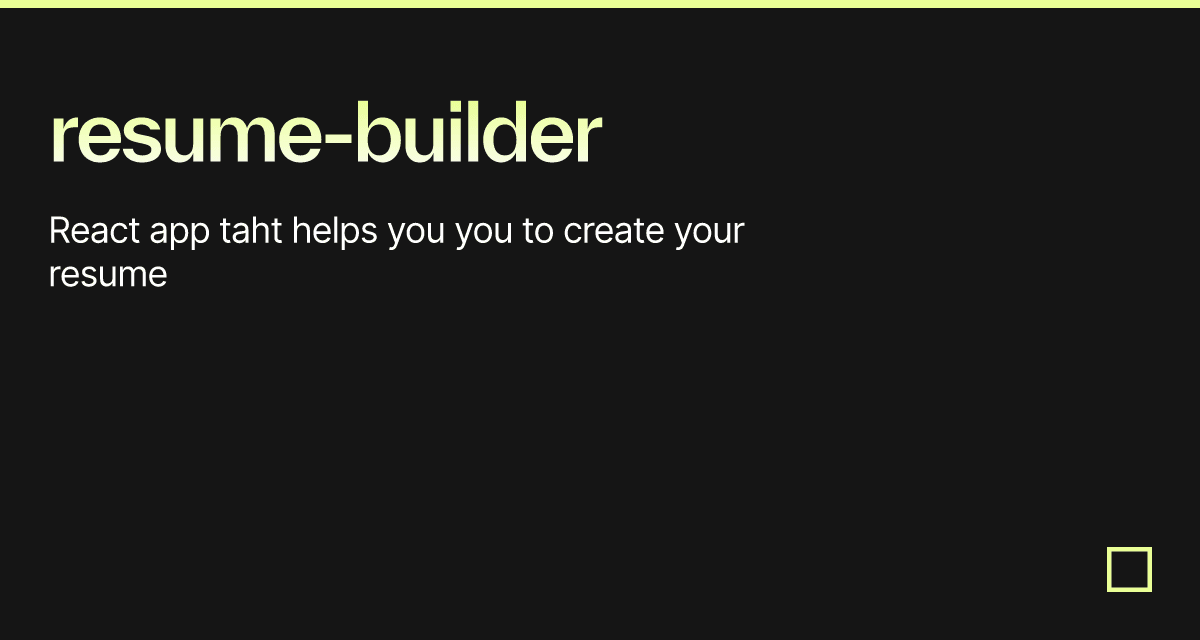 resume-builder - Codesandbox