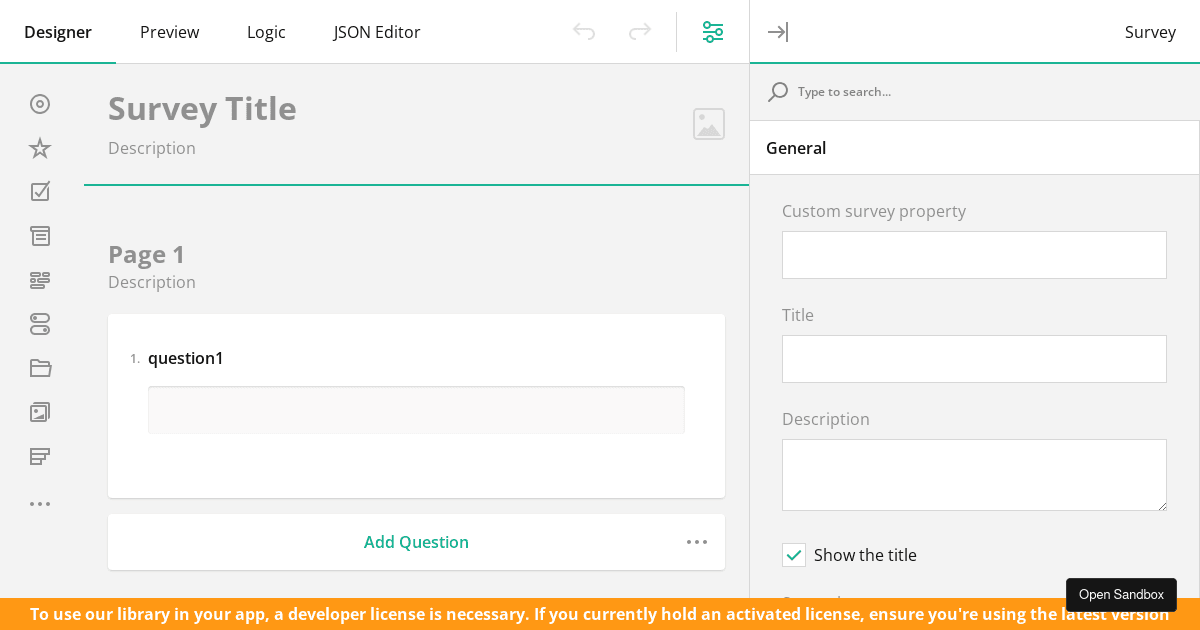 surveyjs-angular - Codesandbox