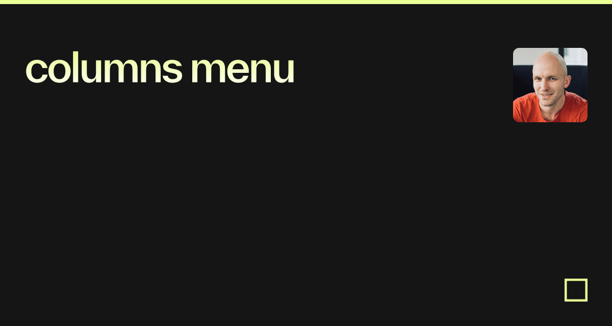 columns menu - Codesandbox