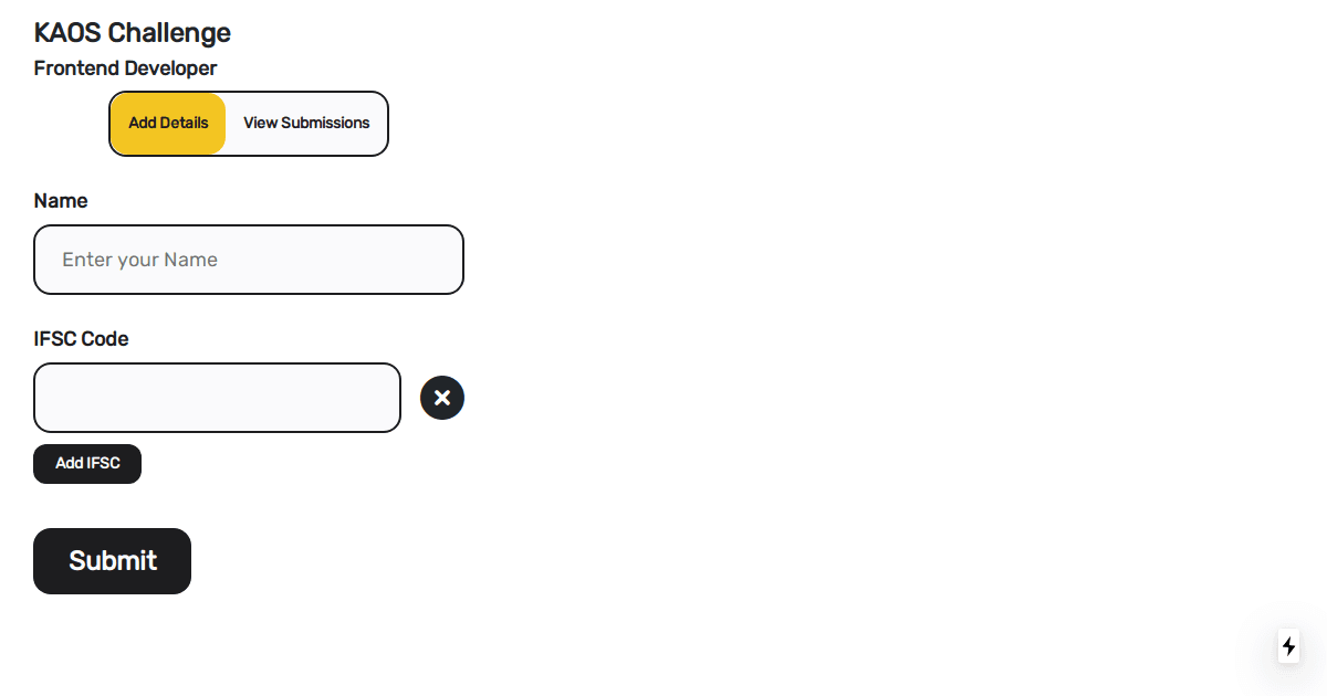 kaos-hiring-challenge - Codesandbox