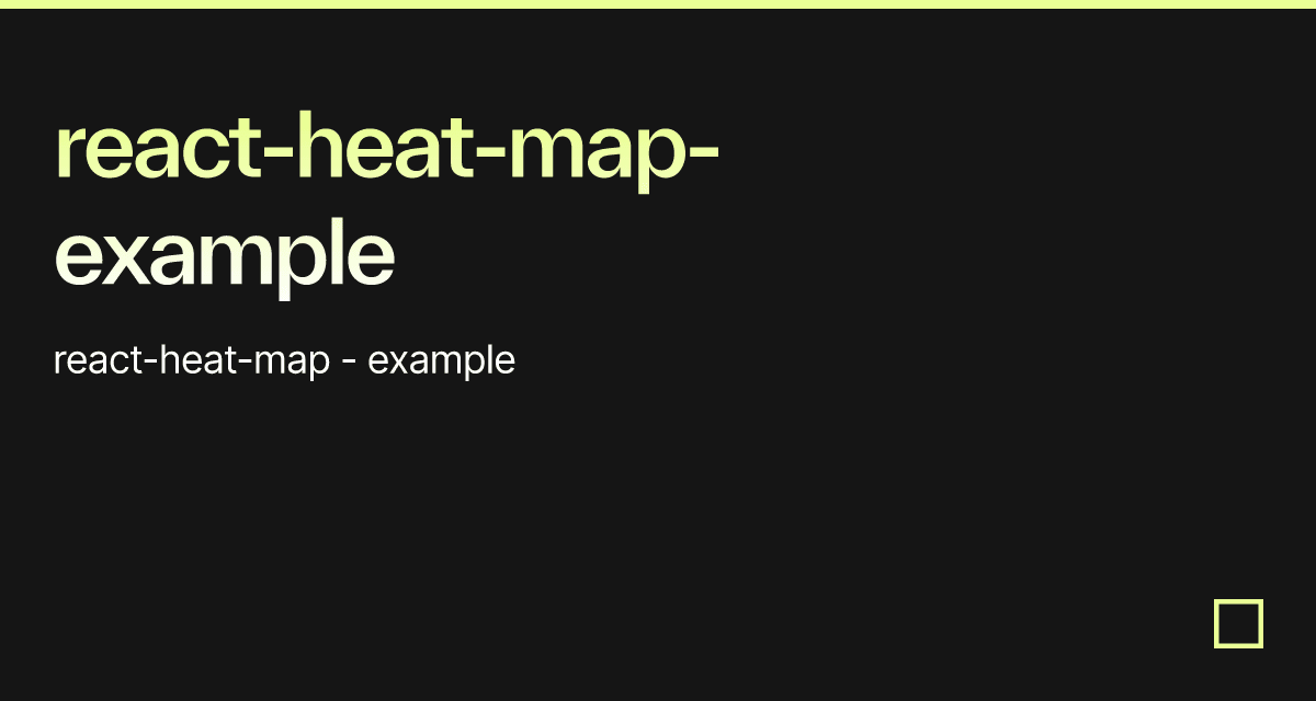 react-heat-map-example - Codesandbox
