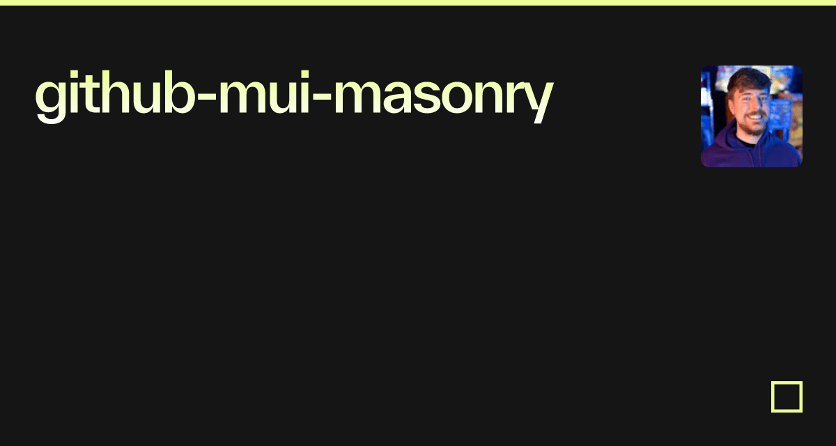 github-mui-masonry - Codesandbox