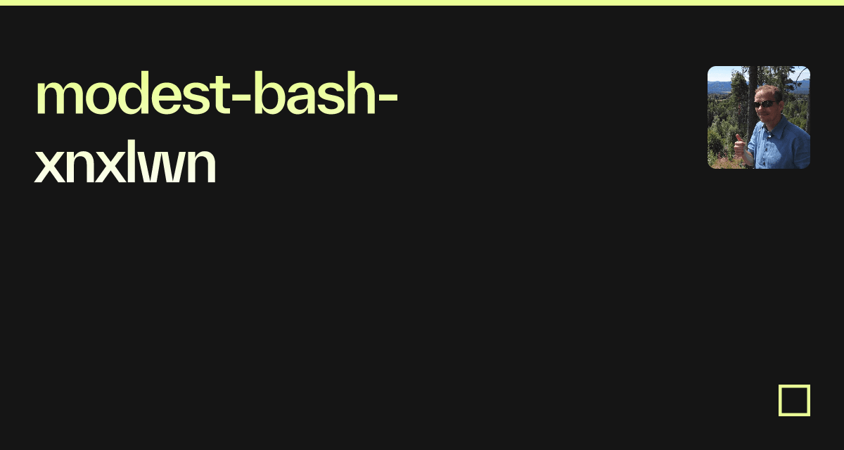 modest-bash-xnxlwn - Codesandbox