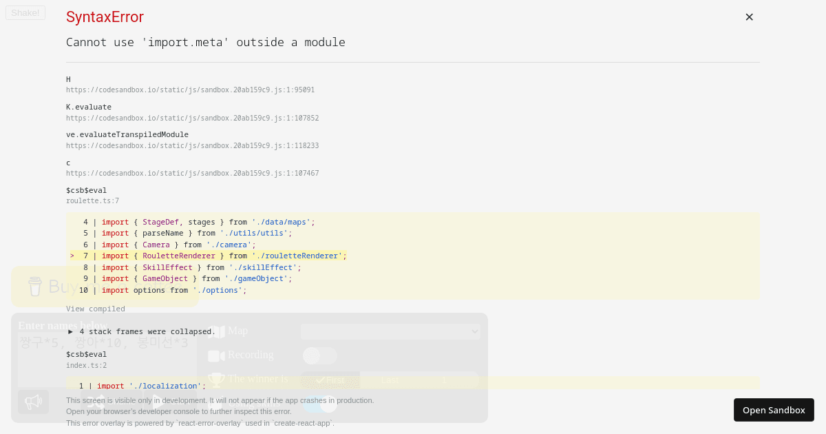 roulette - Codesandbox
