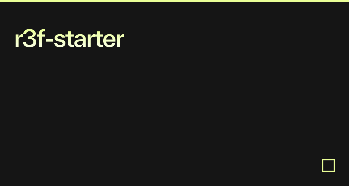 r3f-starter - Codesandbox
