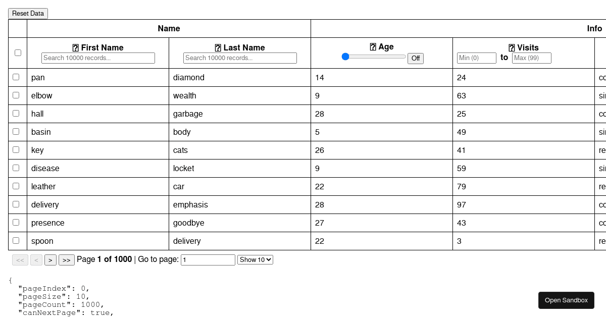 malview/react-table-7-kitchen-sink - Codesandbox