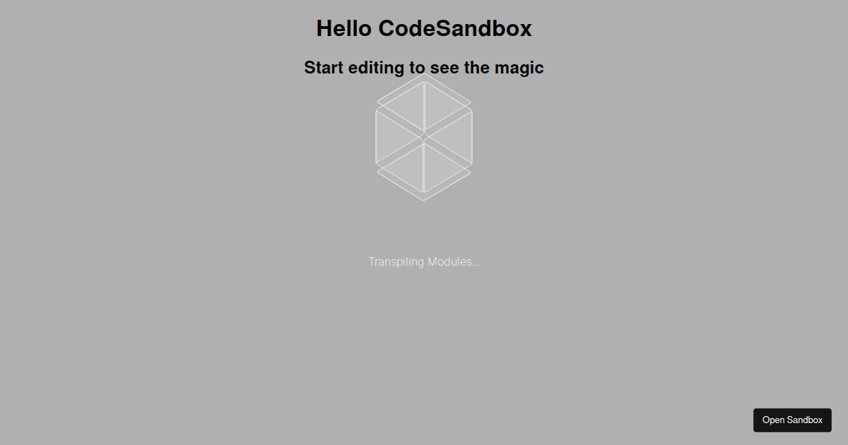 React Typescript Codesandbox