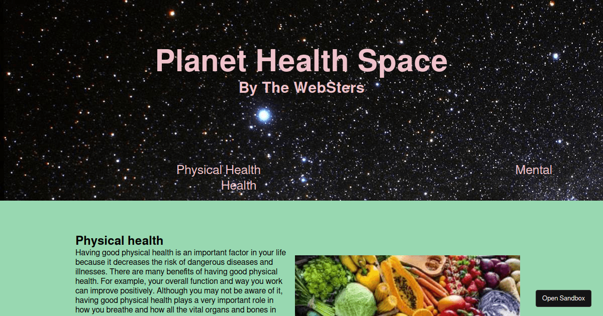 planet-health-space - Codesandbox