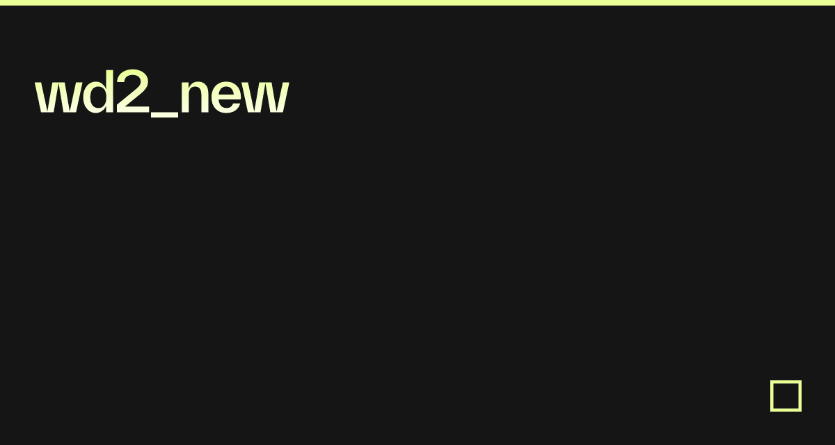 wd2_new - Codesandbox
