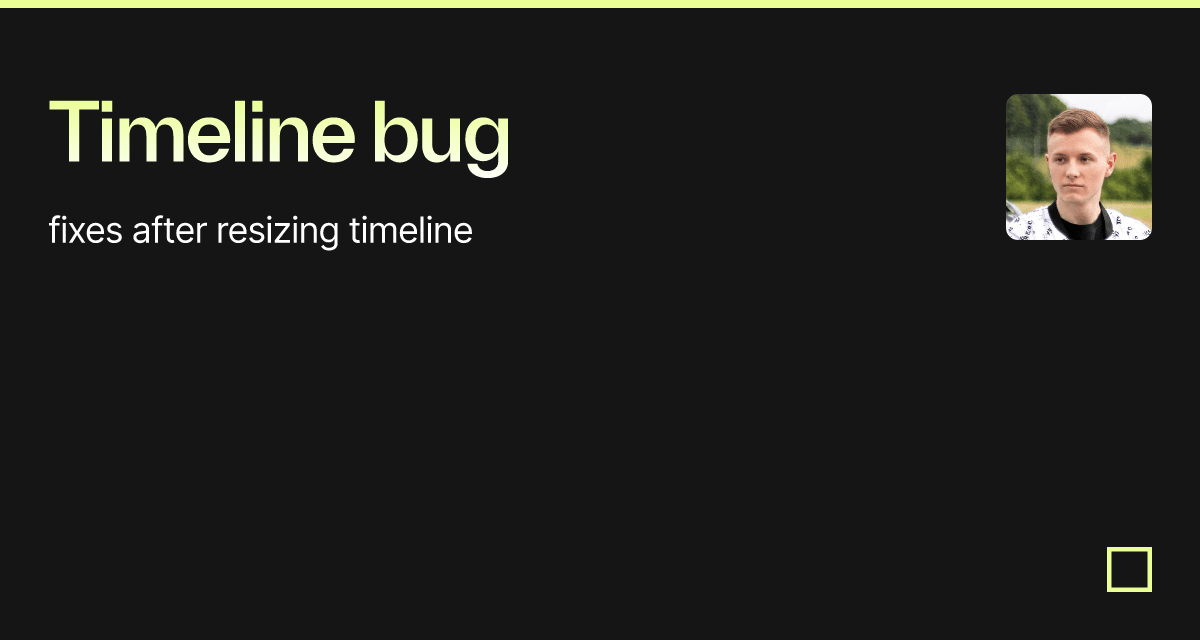 Timeline bug - Codesandbox